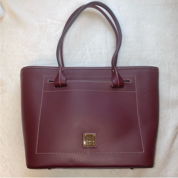 Dooney & Bourke | Bags | Dooney Bourke Vachetta Tote Bag In Deep Wine ...